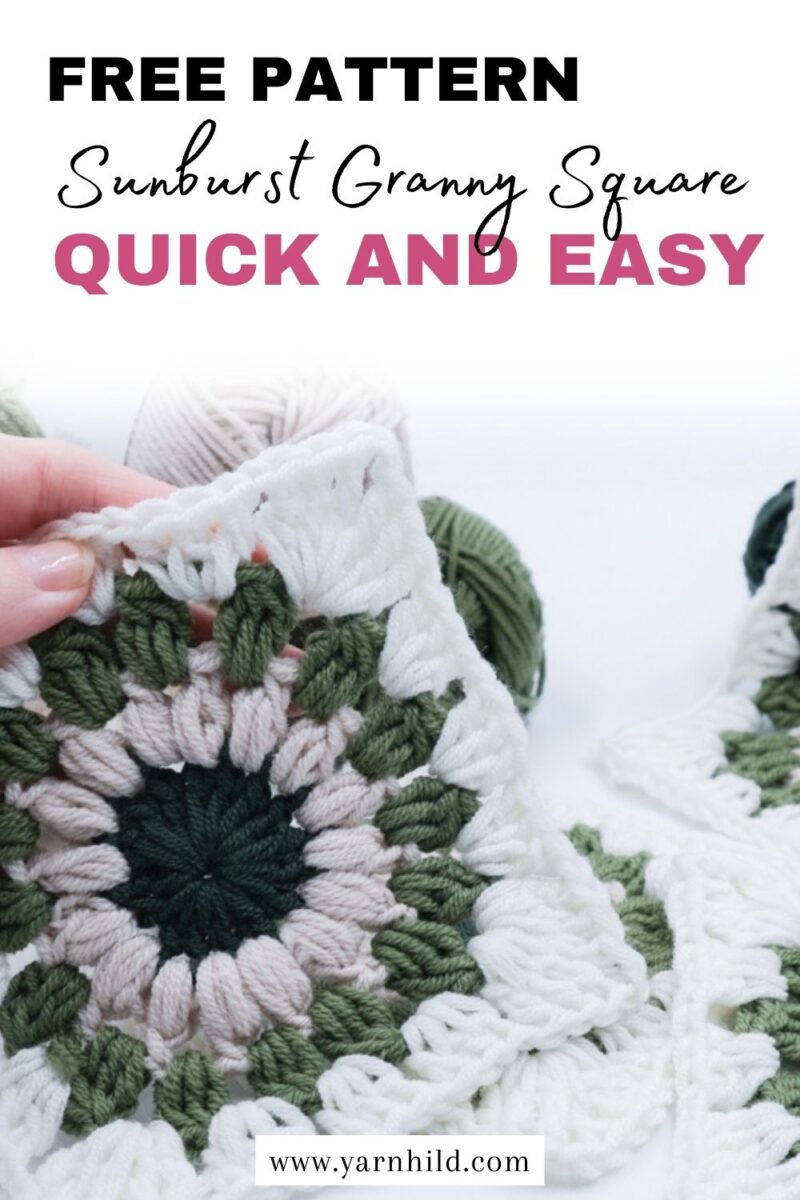How to crochet the simple and stunning Sunburst Granny Square
